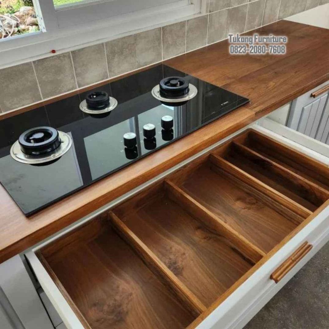 Desain Rak Bumbu Kitchen Set Bawah Minimalis - Profesor Furniture